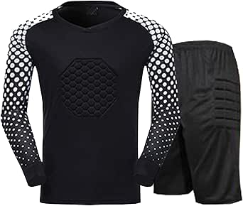 Amazon.com: Fldy Men's Goalkeeper Padded Jersey and Shorts Pants Set ...