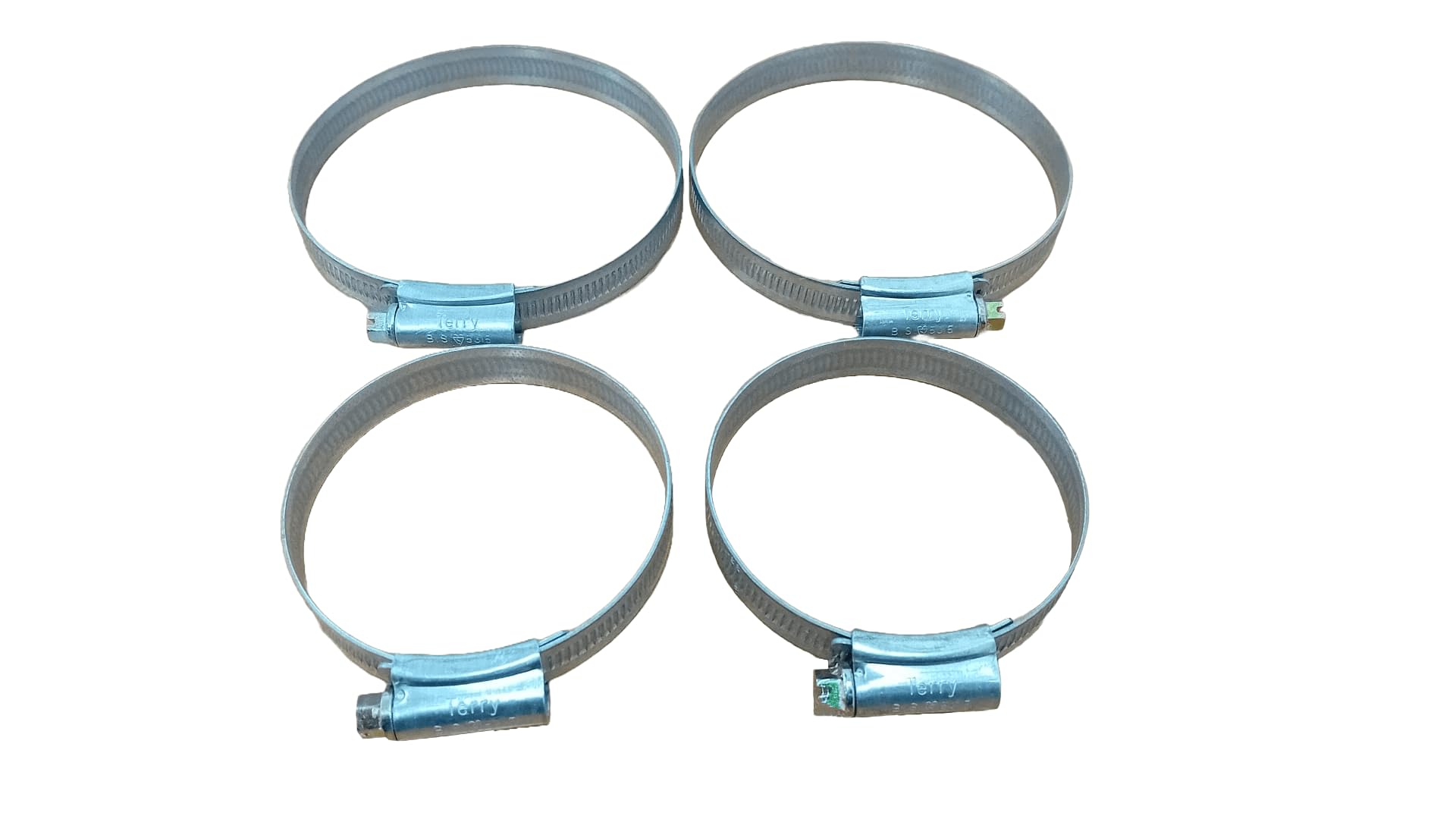 9 x Brand New 4 Pack Metal Hose Clips 55mm-70mm 70mm-90mm Adjustable D ...