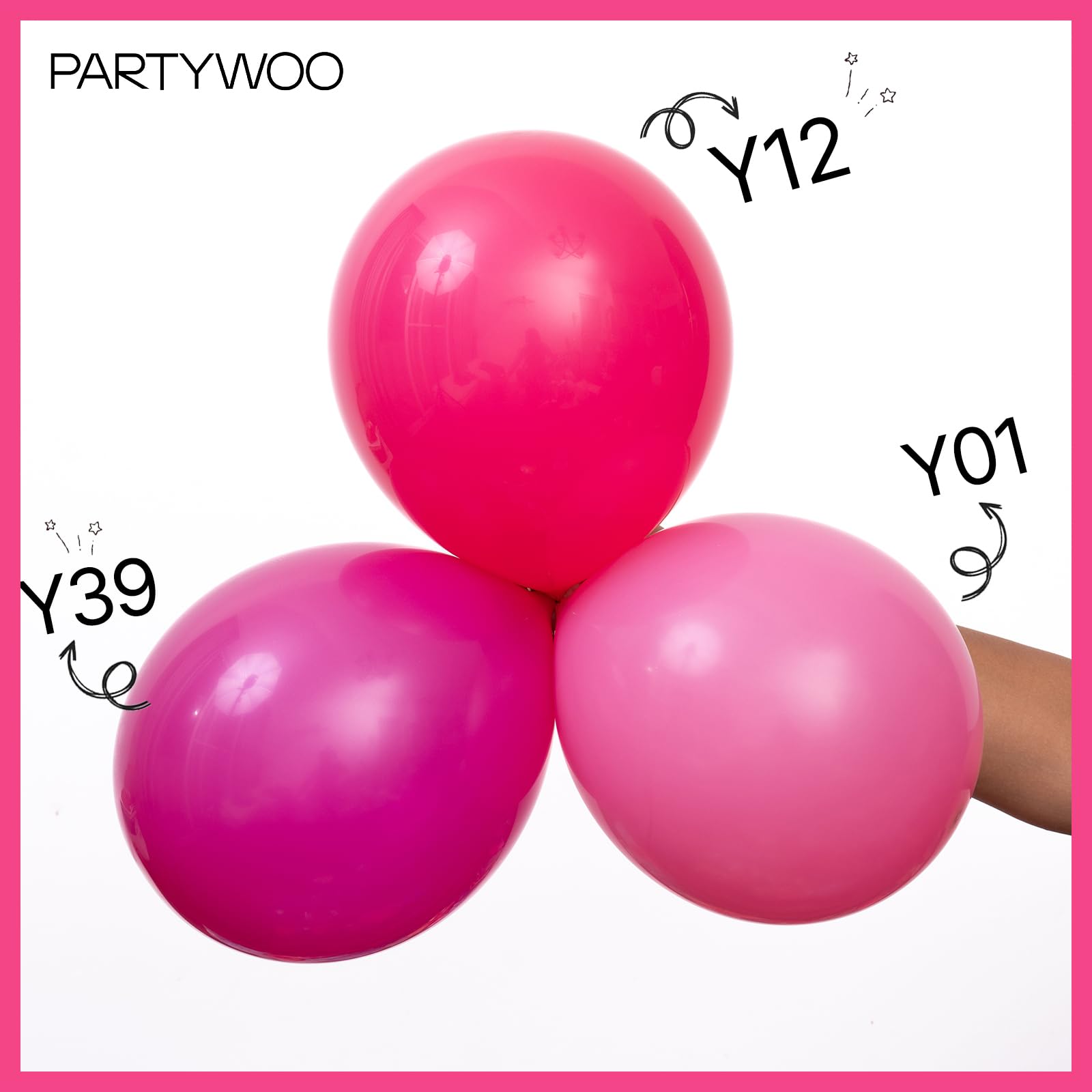 Snapklik.com : Hot Pink Balloons 50 Pcs 5 Inch Small Mini Dark Pink ...