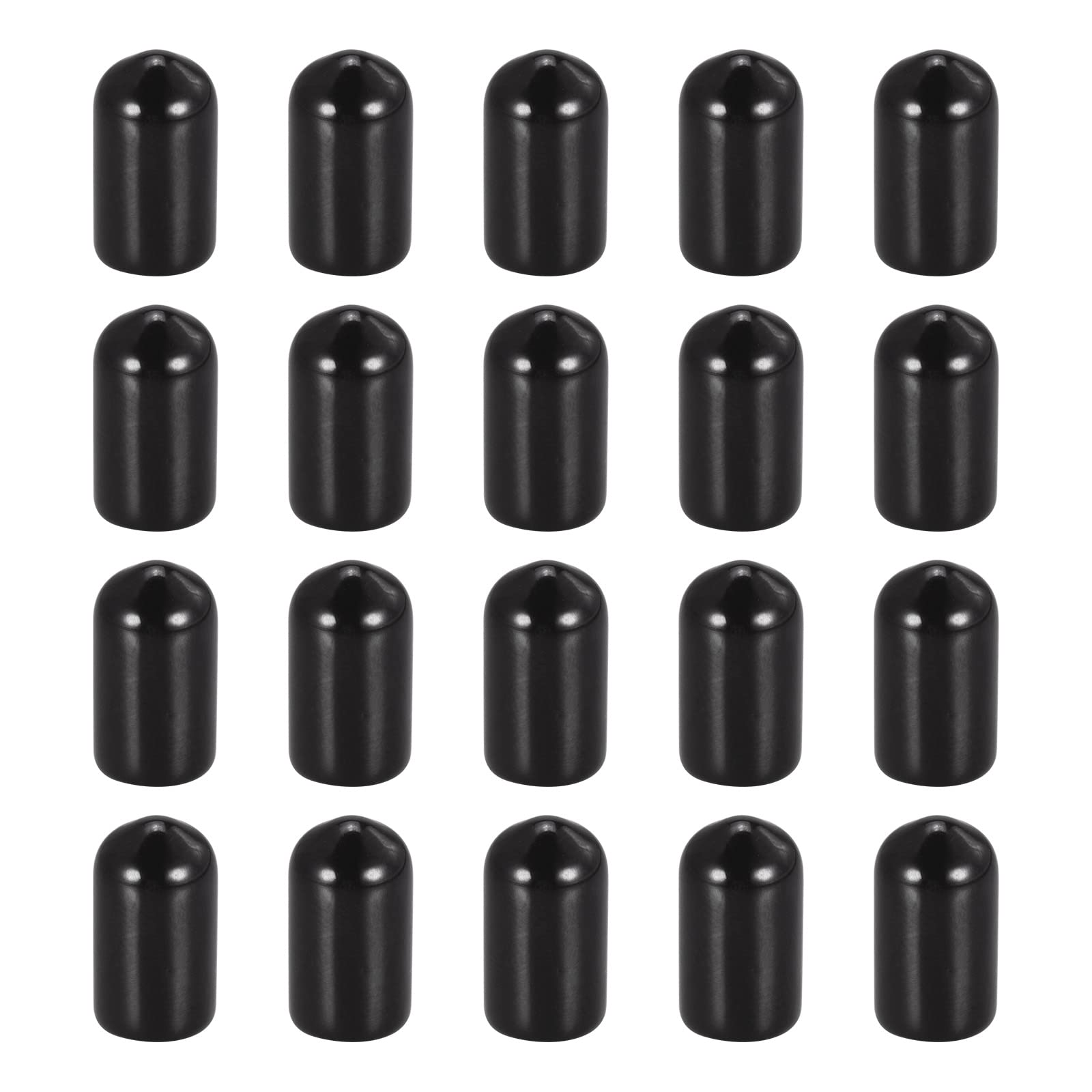 DMiotech 20 Pack 7mm ID Black Screw Thread Protectors Rubber End Caps ...