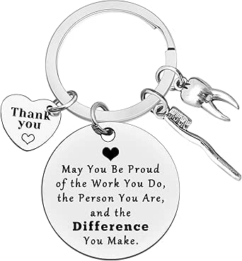 Amazon.com: Xiahuyu Dentist Keychain Dentist Appreciation Gifts Dental ...