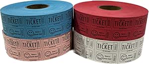 Amazon.com : The Ticket Gurus Double Smile Raffle tickets-2000 Double ...