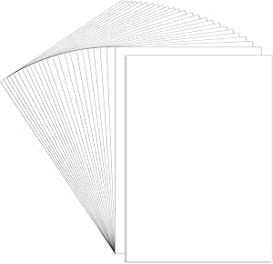 White Card A4 50 Sheets, Ohuhu 300gsm Thick Card Paper, A4 Card for ...
