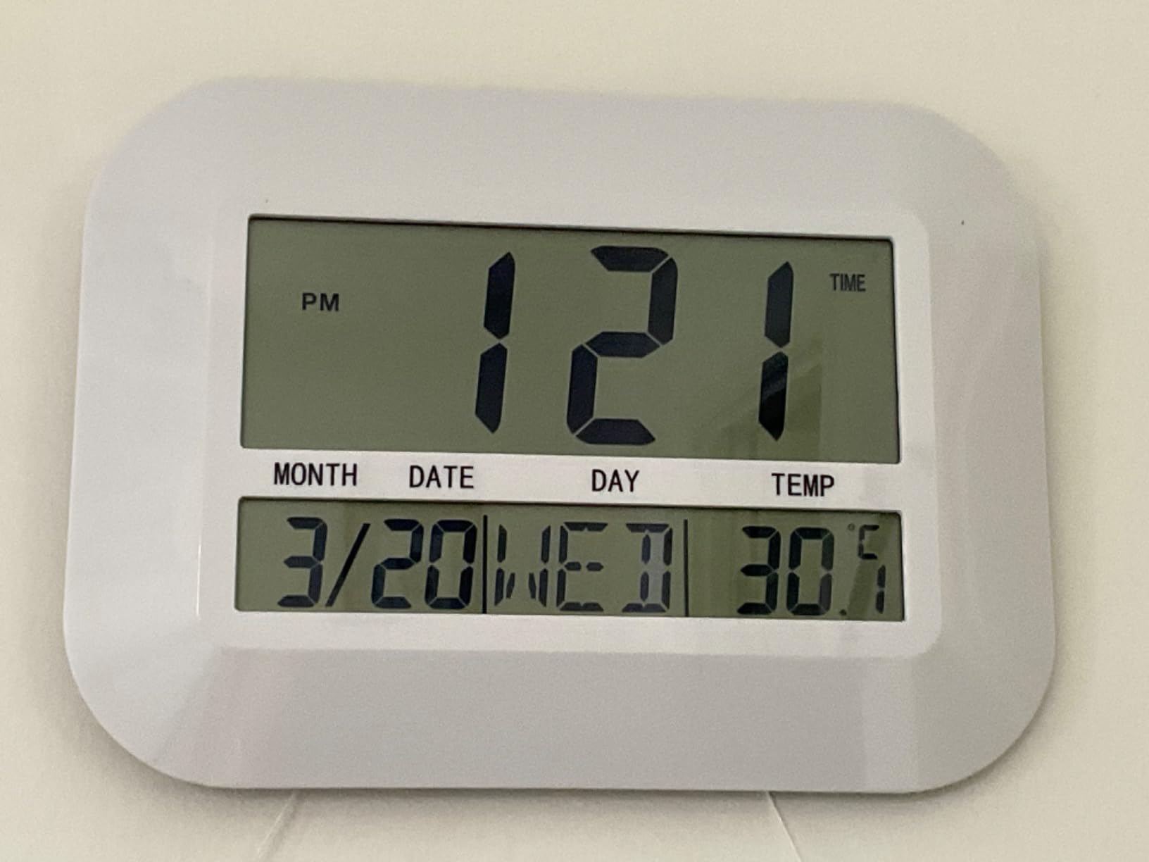 Oidnvay Digital Wall Clock Alarm Clock Calendar Clock Digital Clock ...