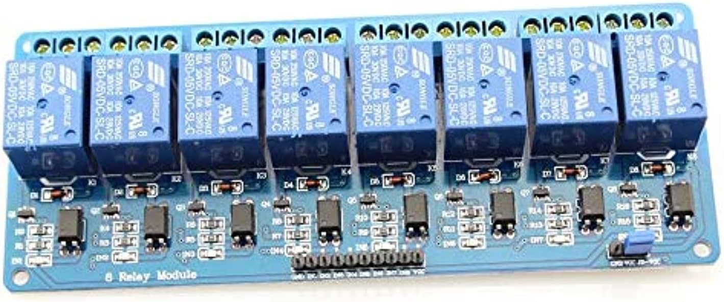 Arduino, Raspberry 5v 8 Channel Relay Module With Optocoupler : Amazon ...