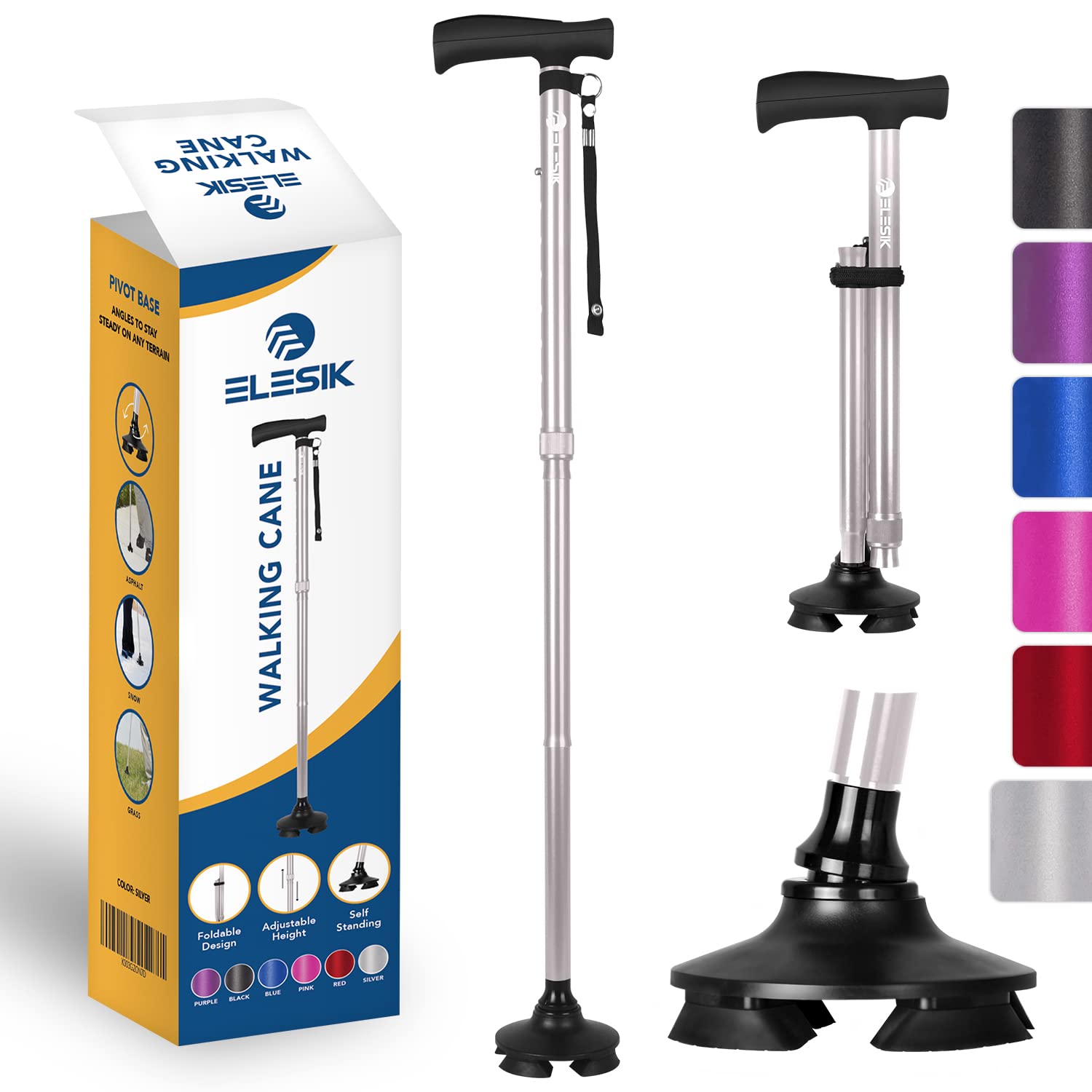 Snapklik.com : ELESIK Walking Cane - Folding Canes For Women For ...