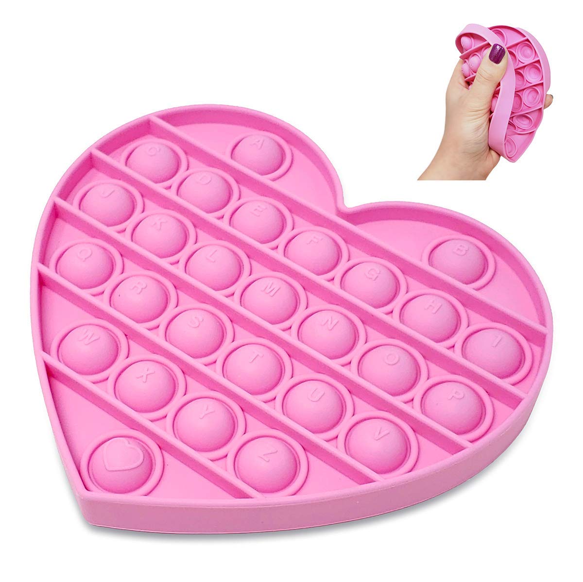 Happy Kids Pink Heart Push And Pop It Fidget Toy | Desertcart INDIA