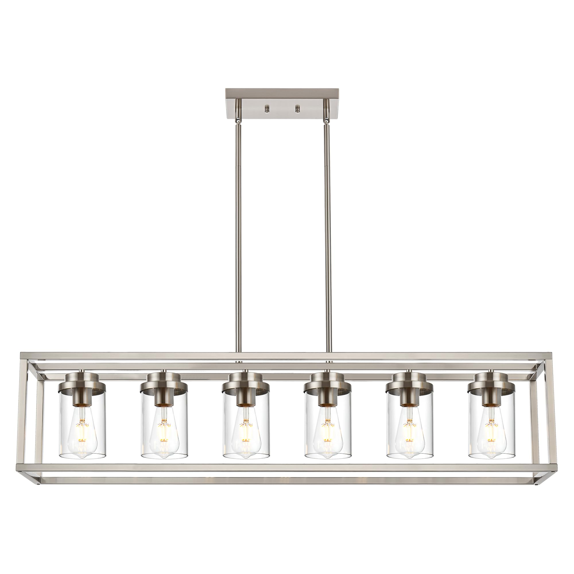 Amazon.com: MELUCEE 6-Light Kitchen Island Lighting Modern Linear ...