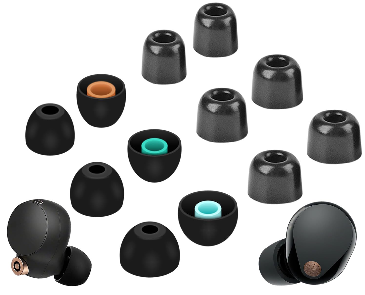 Amazon.com: A-Focus [6 Pairs] WF-1000XM5 WF-1000XM4 WF-C700N 【 Memory ...