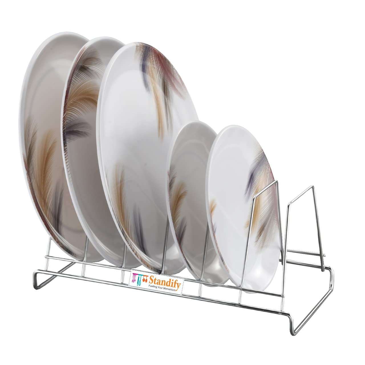 STANDIFY Stainless Steel Small Plate Stand Dish Holder Lid Holder ...