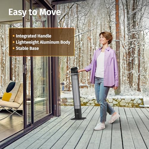 EAST OAK Outdoor Heater for Patio, 1500W,Portable Electric Outdoor ...