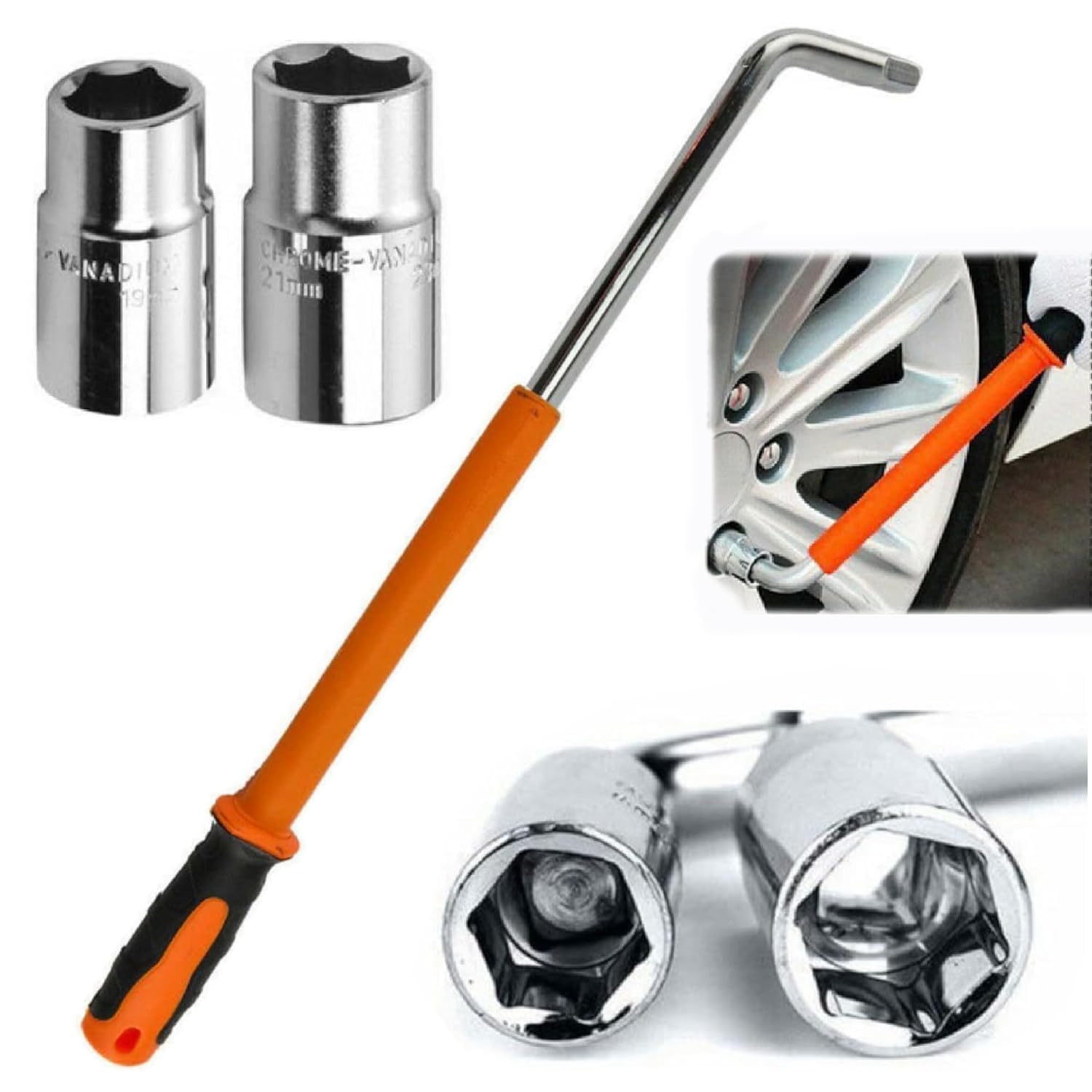 LIMBANI BROTHERS Telescopic Car Wheel Nut Wrench with Two ...