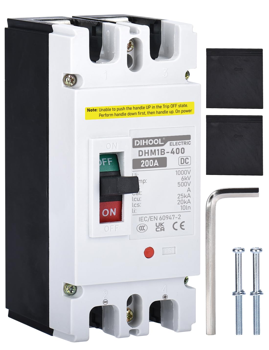 Snapklik.com : 200 Amp DC Breaker, 500V Battery Disconnect Switch For ...