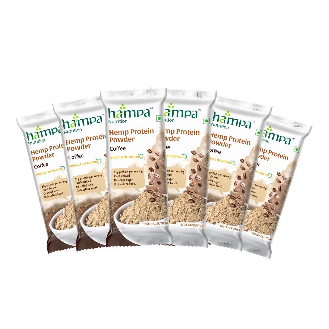 Hampa Hemp Protein Powder 23g | Coffee Flavour | 15g Plant Protein | No ...