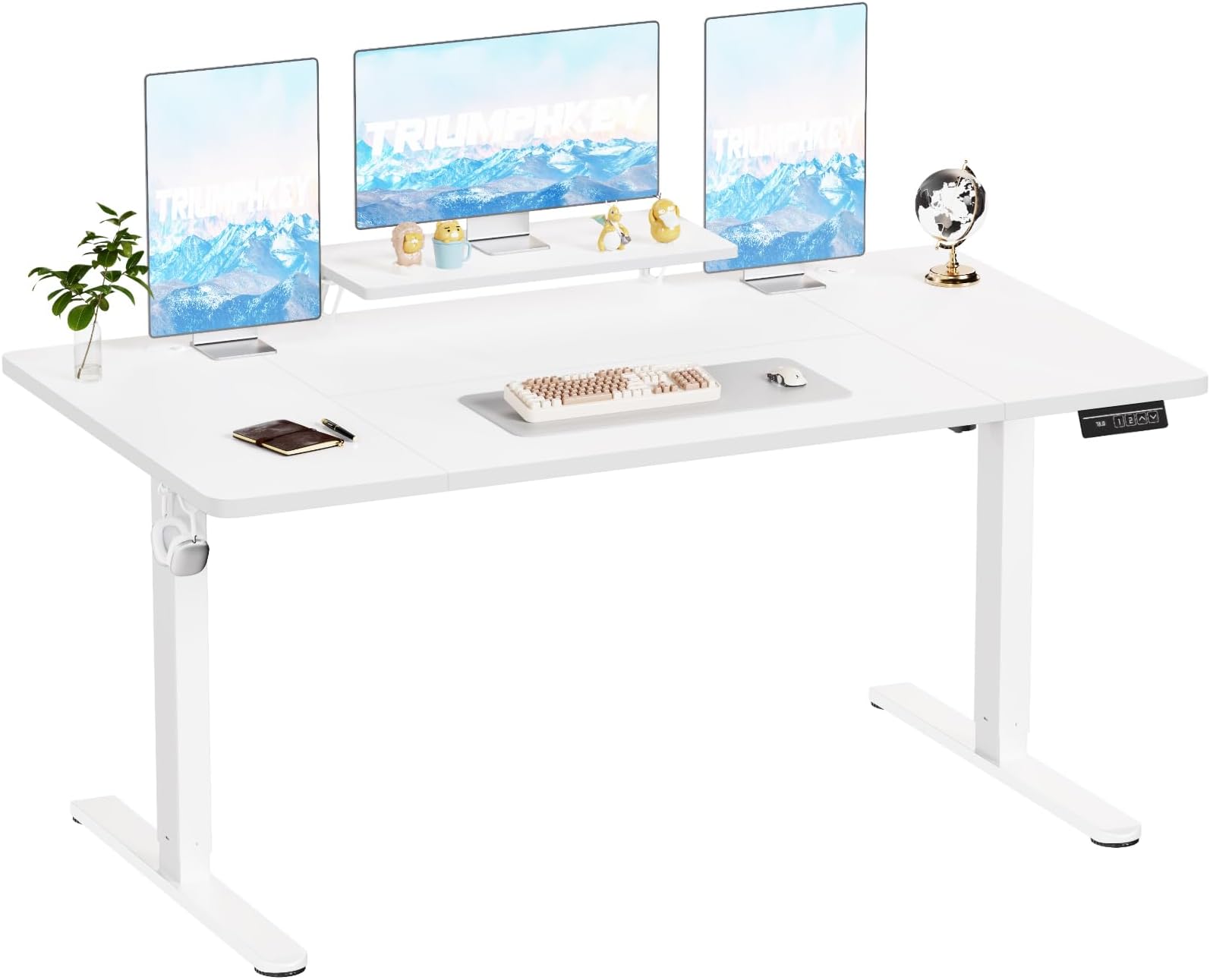 Devoko Scrivania Regolabile in Altezza 180 x 80 cm, Scrivania da ...