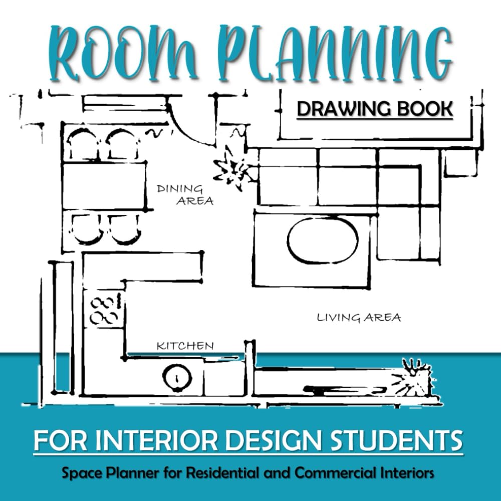 Room Planning Drawing Book for Interior Design Students: Space Planner ...