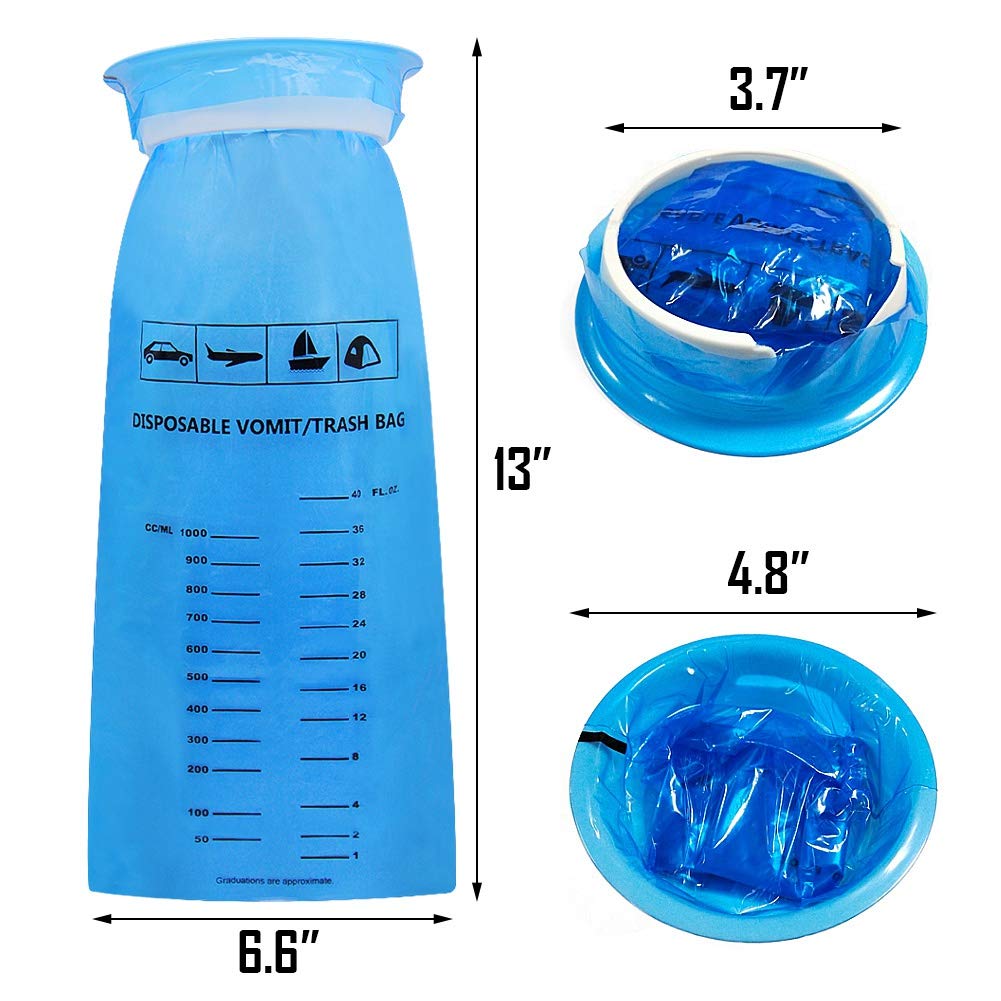Snapklik.com : ATDAWN 50 Pack Emesis Bag, Disposable Vomit Bags ...