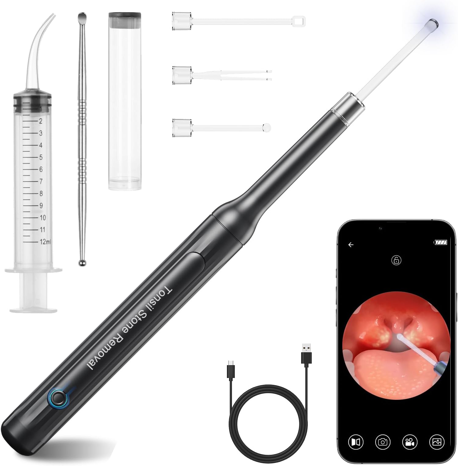 Amazon.com: Tonsil Stone Removal Kit with Camera- 2025 Upgraded Tonsil ...