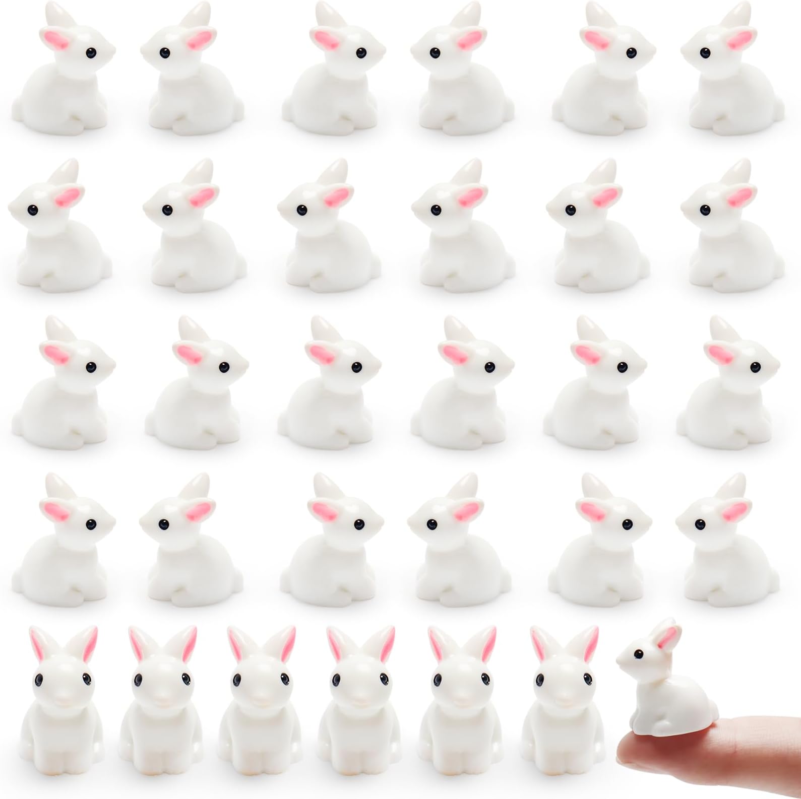 Amazon.com: BLAPNK 20pcs Mini Rabbit Animal Figures Toy Easter Egg Cake ...