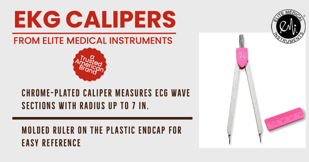 Snapklik.com : EMI Basix HOT Pink EKG ECG Medical Calipers EKG-101-HP