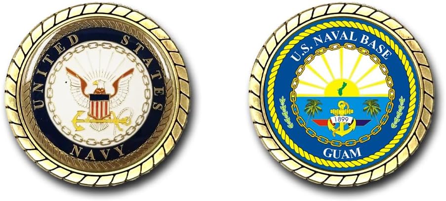 Amazon.com: Military Productions US Navy Naval Base Guam Challenge Coin ...