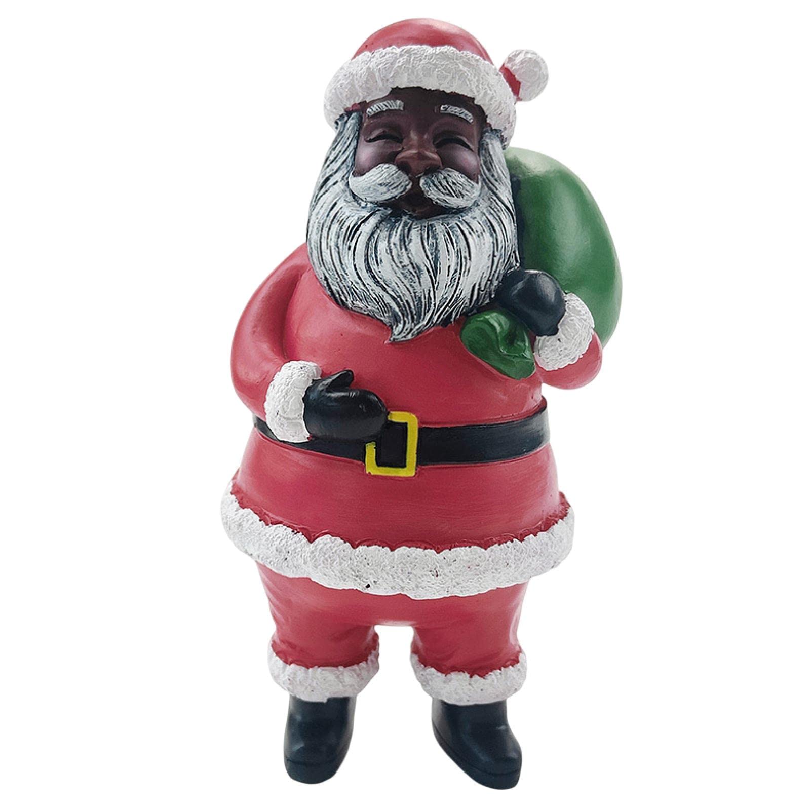 Amazon.com: Mini Standing Black Santa Claus Figurine, VEAREAR Classic ...