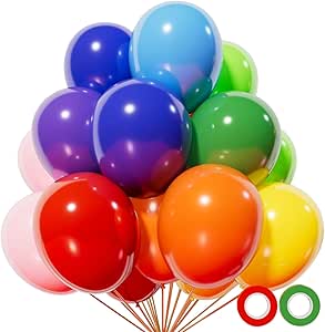 Amazon.com: Assorted color Balloon 110pcs, color Latex Balloons 12 inch ...
