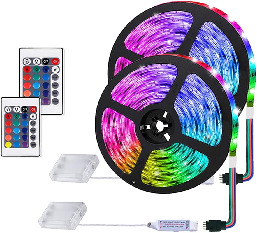 Amazon.com: sinzau 2m Battery Powered Led Strip Lights, LED Strip with ...