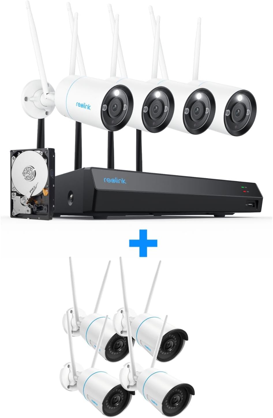 Amazon.com : Wireless Security Camera System, 1 x 16CH Wi-Fi NVR with ...