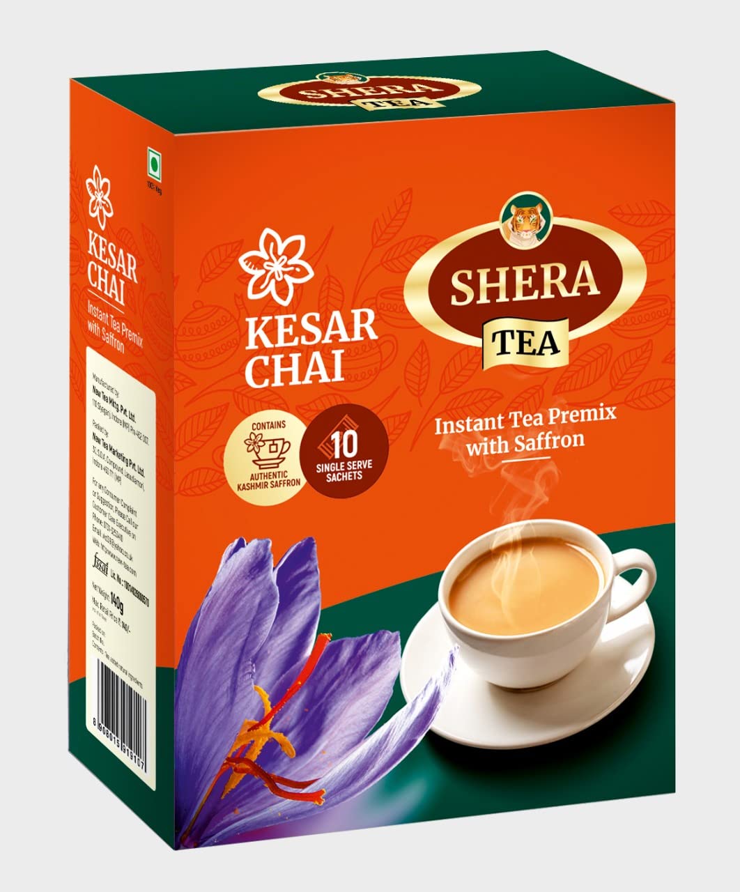 SHERA INSTANT TEA PREMIX WITH KESAR (KESAR CHAI IN 10 SERVE SACHETS ...