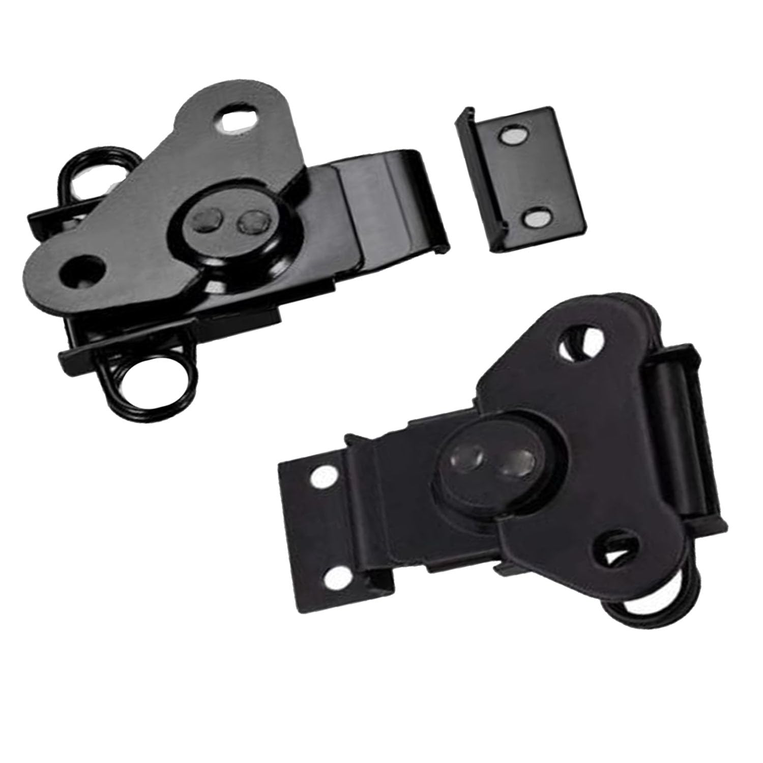 Snapklik.com : 2-Pack Spring Loaded Butterfly Twist Latch Black Metal ...