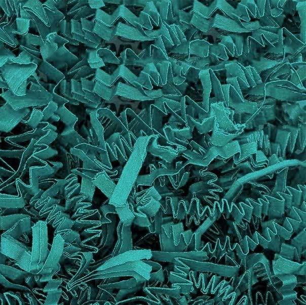 Amazon.com: MMvolesy Teal Solid Colored Crinkle Paper Filler for Gift ...