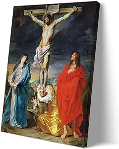 Amazon.com: Wajizvl Jesus Crucifixion with The Virgin Mary, St John and St Mary Magdalene Famous ...