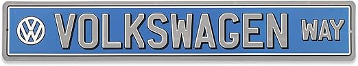 Amazon.com: Volkswagen Way Metal Street Sign - Classic Volkswagen Sign ...