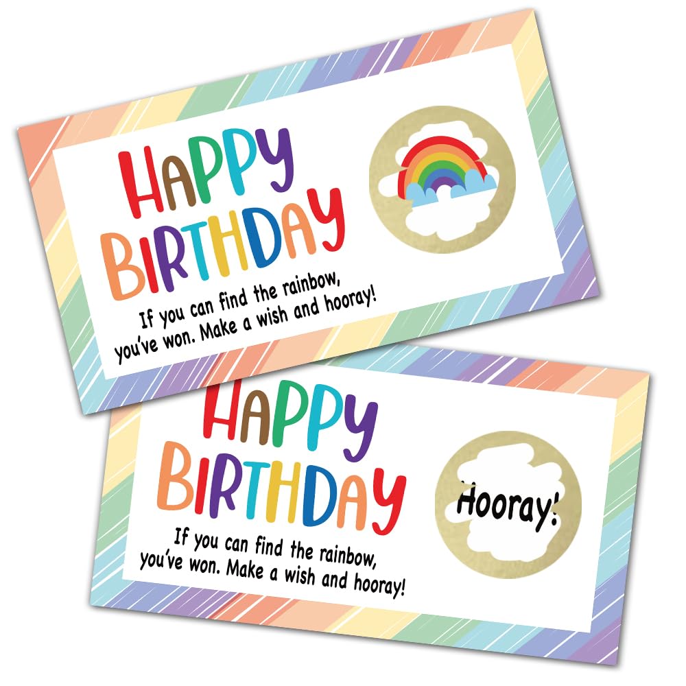 Amazon.com : REWIDPARTY Happy Birthday Party Scratch Off Game Cards（32 ...