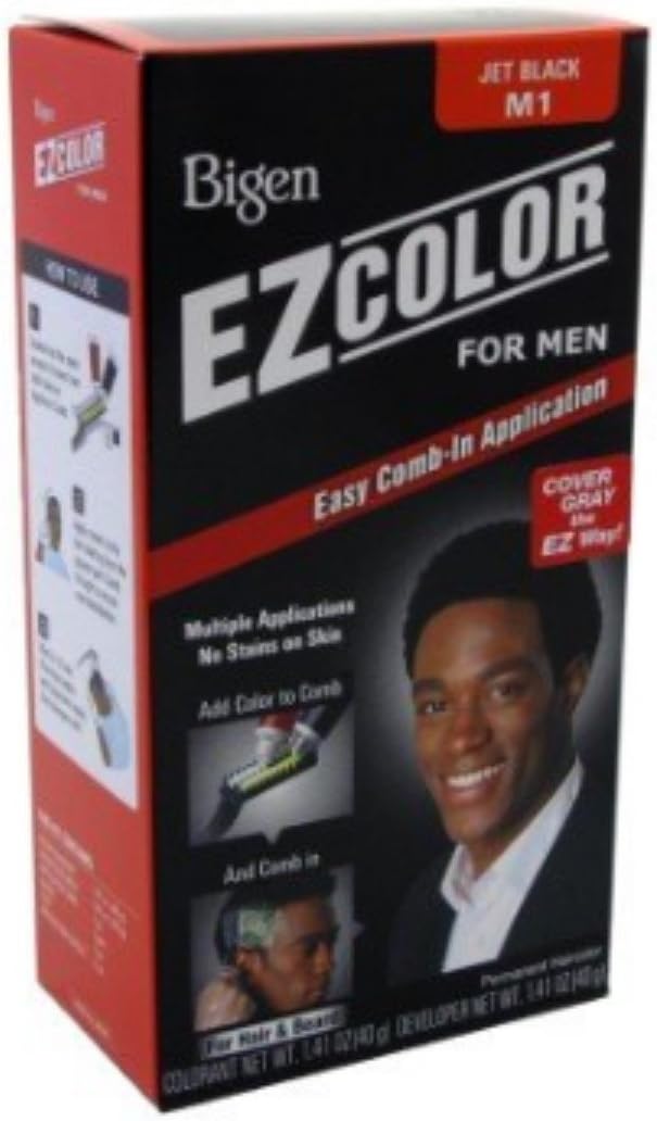 Amazon.com : Bigen Ez Color For Men M2 Real Black Kit (3 Pack) : Beauty ...