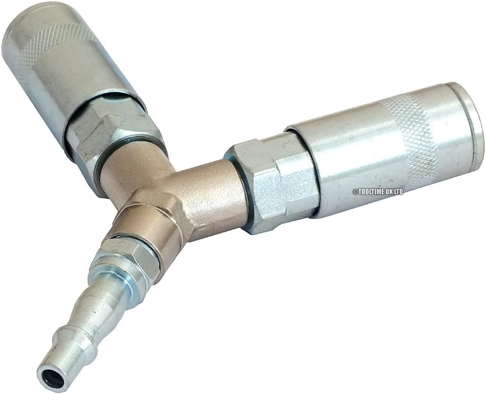 Tooltime 3 Way PCL Type Air Line Splitter Y Connector : Amazon.co.uk ...