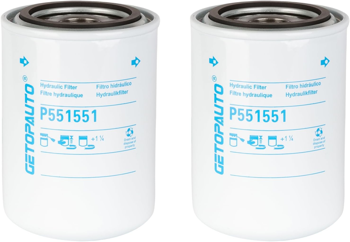 Amazon.com: GETOPAUTO P551551 Hydraulic Filter Compatible with ...