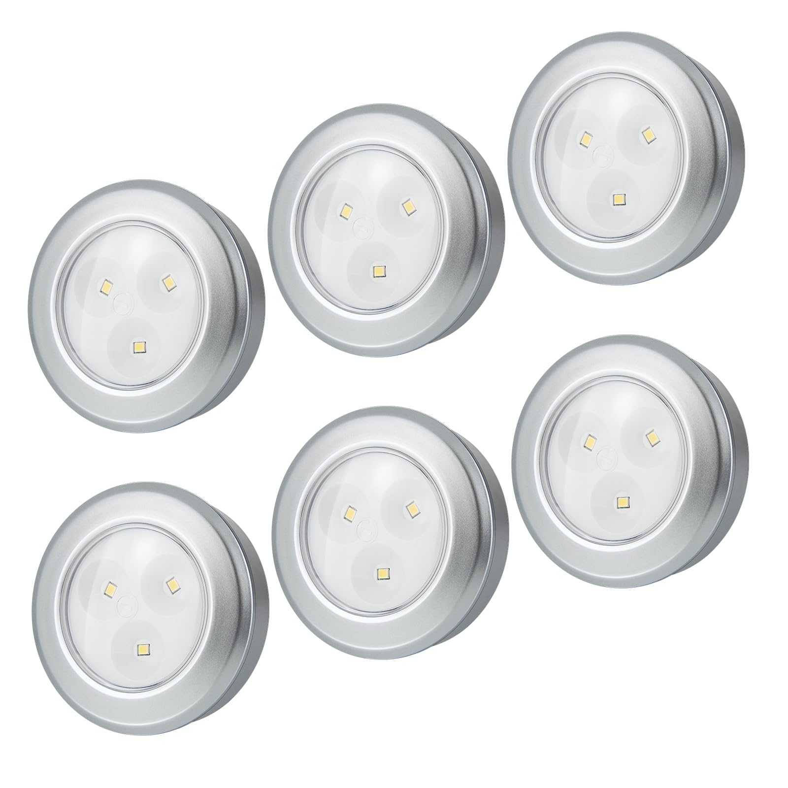 LUXSWAY LED Puck Lights Tap Lights, Battery Operated Push Lights, Mini ...