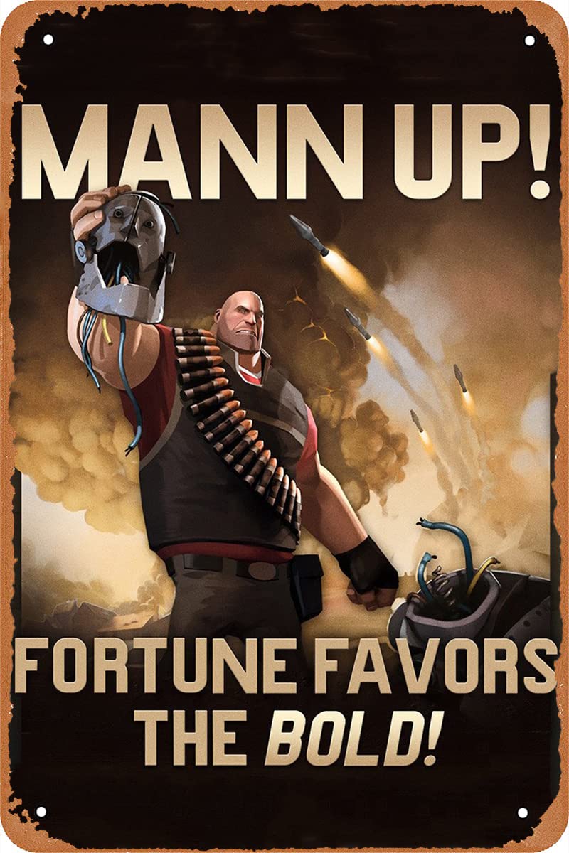 Vintage Game Tin Sign,Team Fortress 2 Poster,Metal Poster for Wall ...