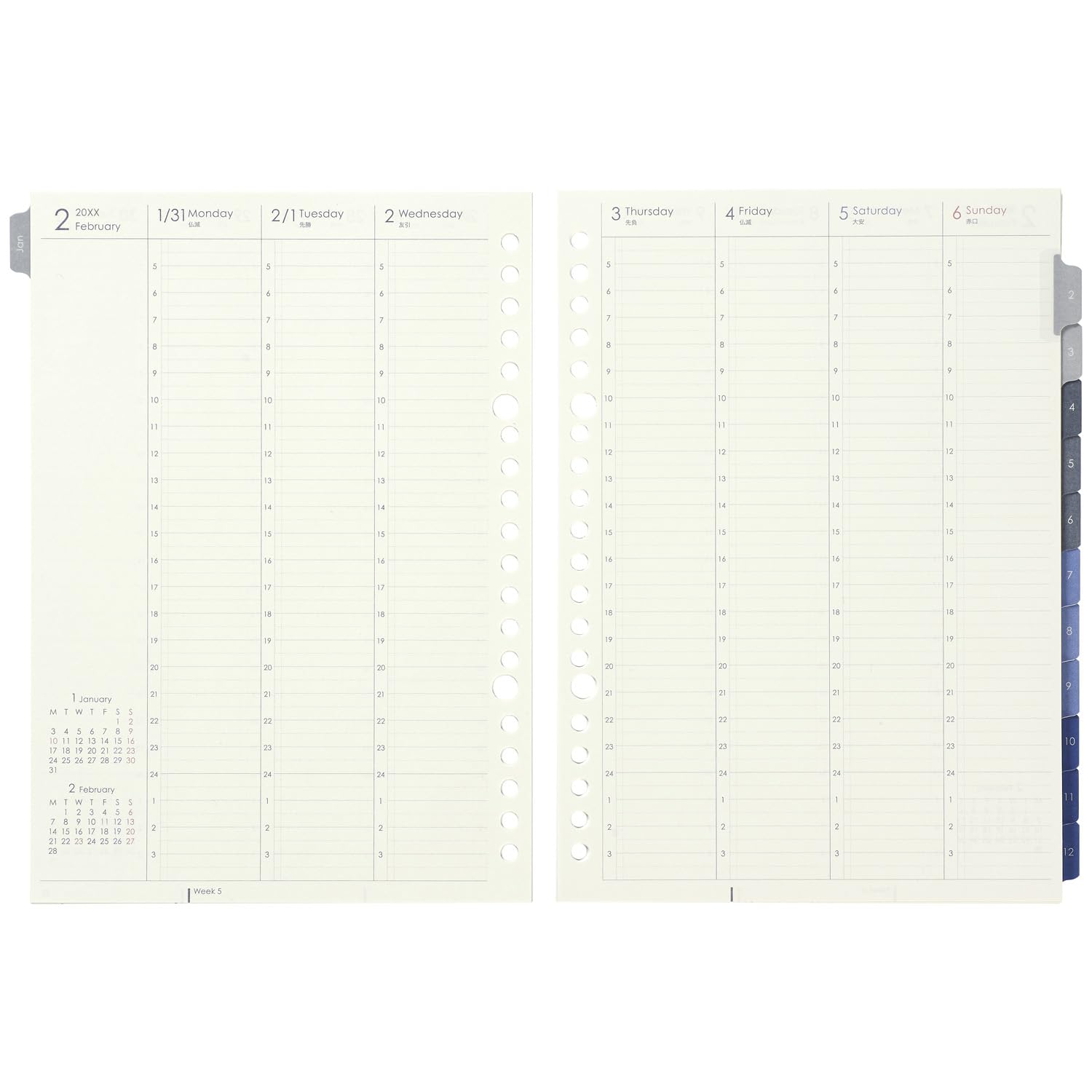 Snapklik.com : LD278-24 Notebook, Refill, 2024 A5 Loose Leaf Diary ...