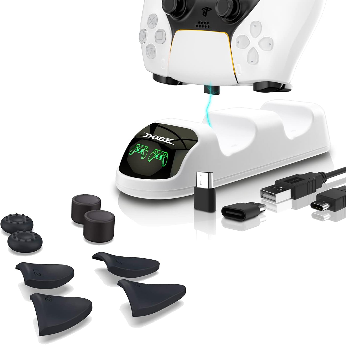 Amazon.com: PS5 Trigger Extenders,PS5 Controller Charger, PS5 ...