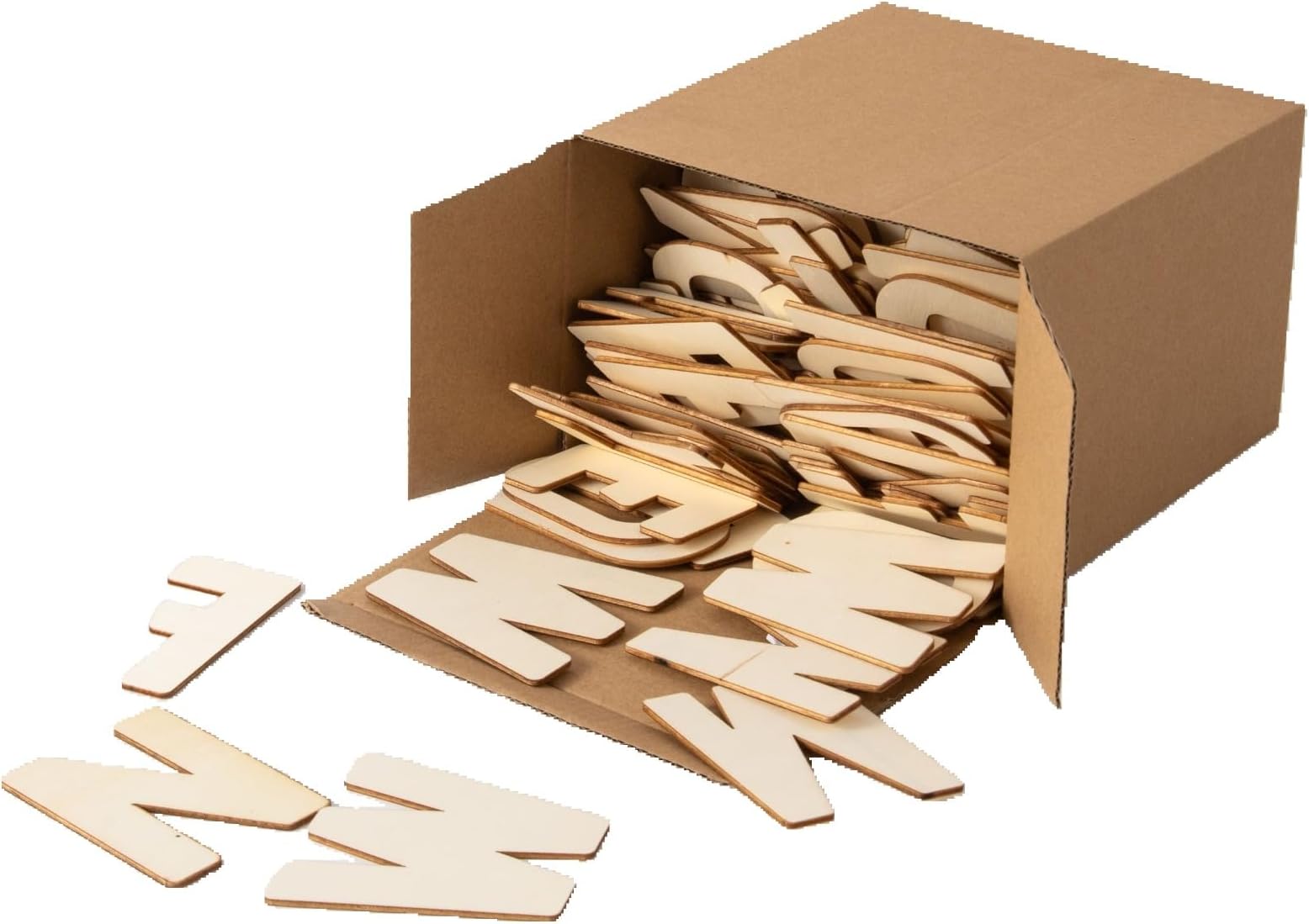 Amazon.com: 3 Inch 174 Pieces Unfinished Wood Letters Crafts Unpainted ...