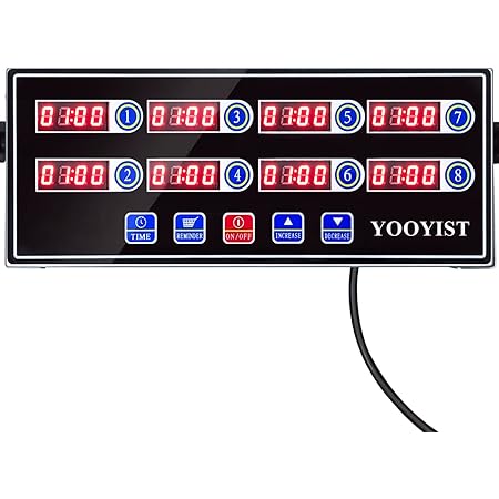 Amazon.com: YOOYIST Commercial 4 Channel Kitchen Timers Digital ...