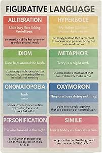 Amazon.com: English Education Poster Figurative Language Metal Sign ...