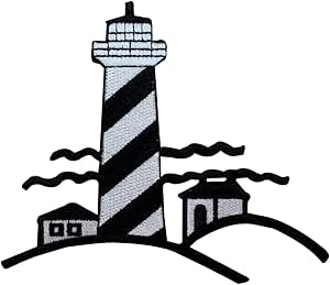 Amazon.com: ID 1861Z Lighthouse Scene Patch Travel Nautical Embroidered ...