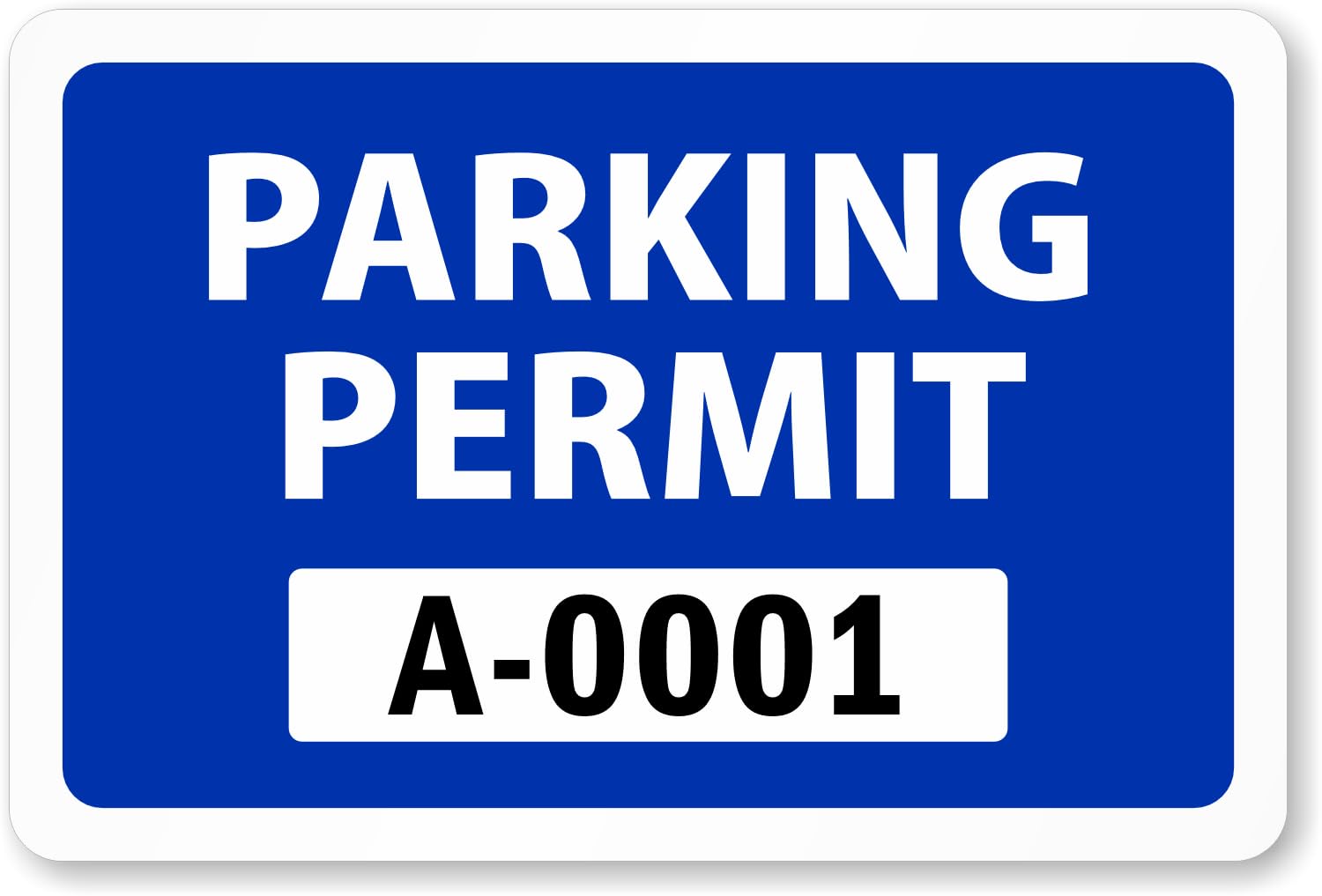 Amazon.com: SmartSign (50-Pack) Blue Sequentially Numbered Parking ...
