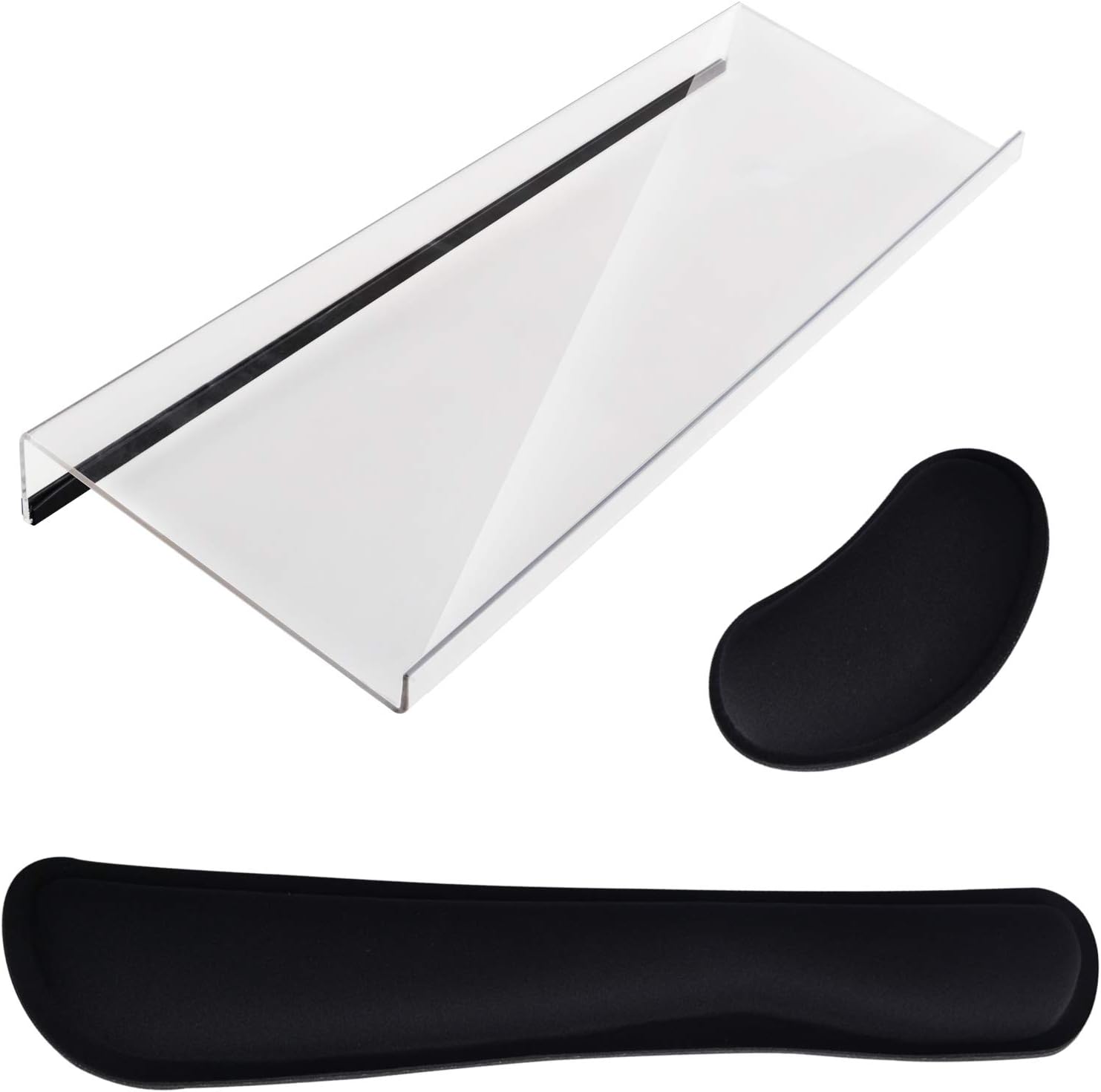 Amazon.com : Kalolary 3 Pcs Acrylic Tilted Computer Keyboard Holder ...