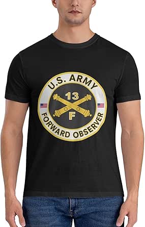 US MOS 13F Forward Observer T-Shirt Soft Short Sleeve Tees Men's Cotton ...
