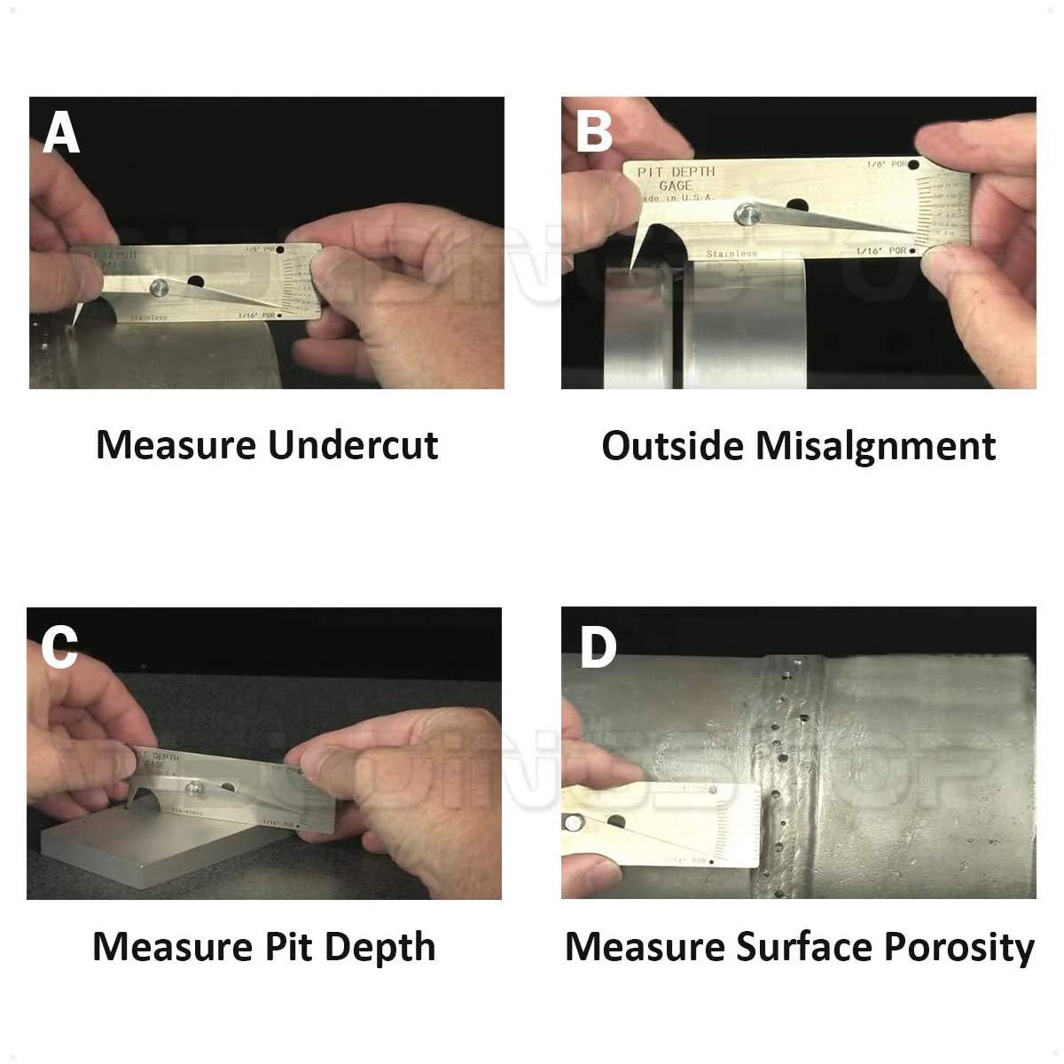 WeldingStop V-WAC Undercut Gauge Biting Edge Welding Guage for Welder ...